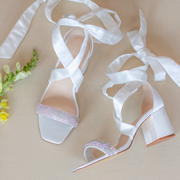 Kate Whitcomb Wedding Block Heels | Nell Ivory | Comfortable & Sparkly ...